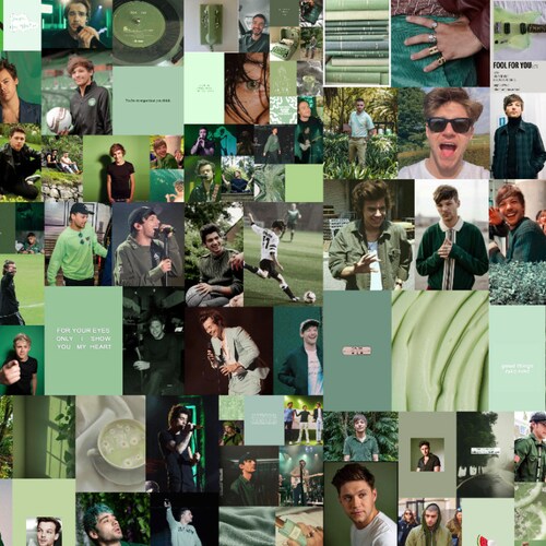 One Direction Yellow Aesthetic Photo Collage Kit | Etsy