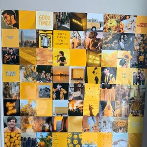 One Direction Yellow Aesthetic Photo Collage Kit - Etsy