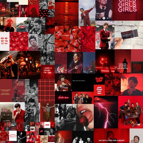 One Direction Yellow Aesthetic Photo Collage Kit - Etsy