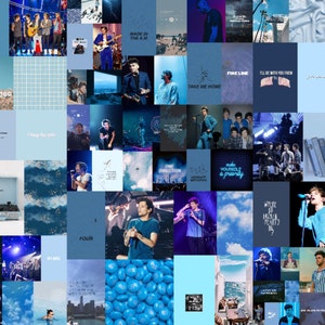 One Direction Blue Aesthetic Photo Collage Kit - Etsy