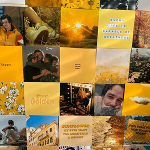 One Direction Yellow Aesthetic Photo Collage Kit - Etsy
