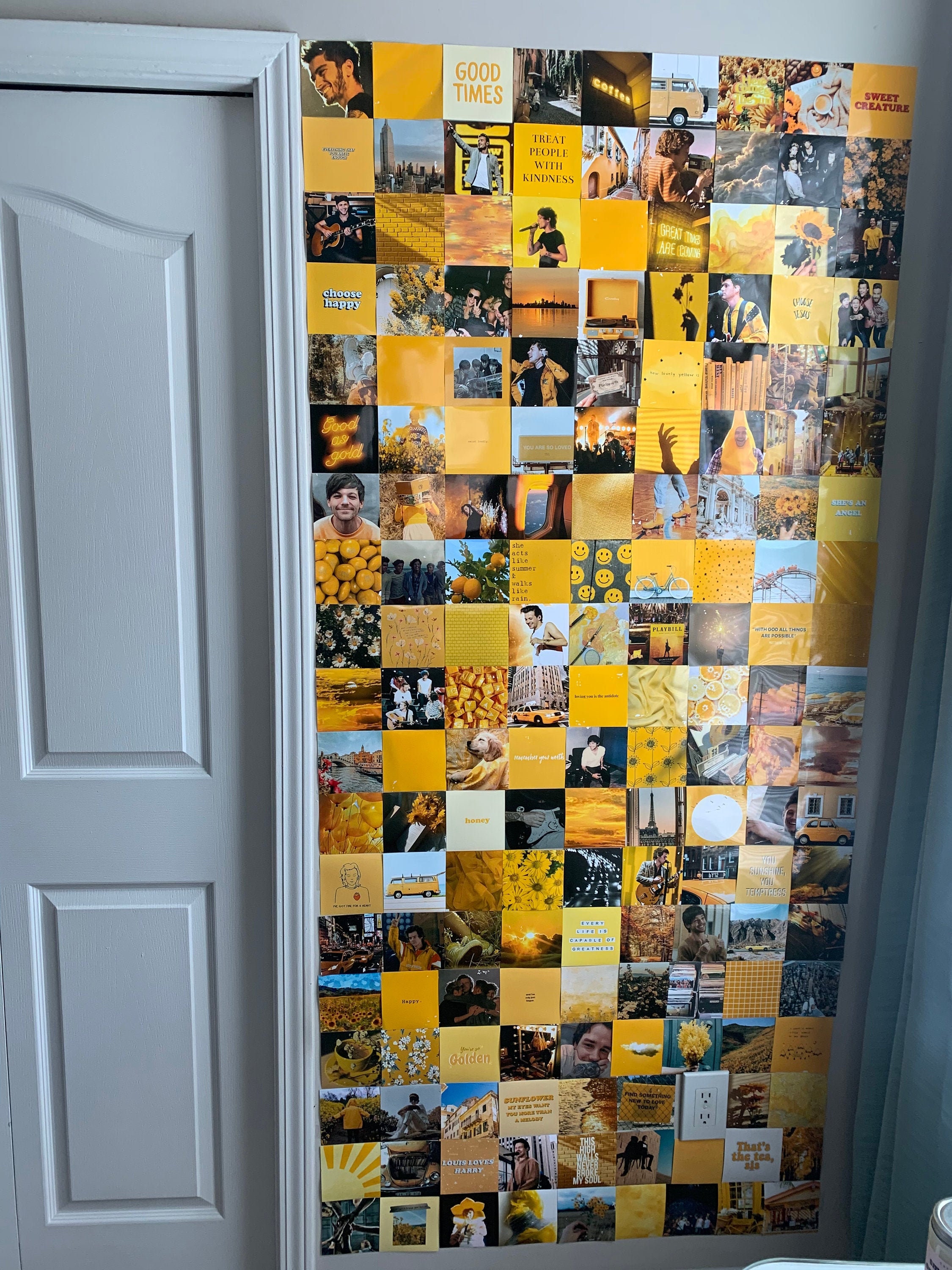 One Direction Yellow Aesthetic Photo Collage Kit - Etsy