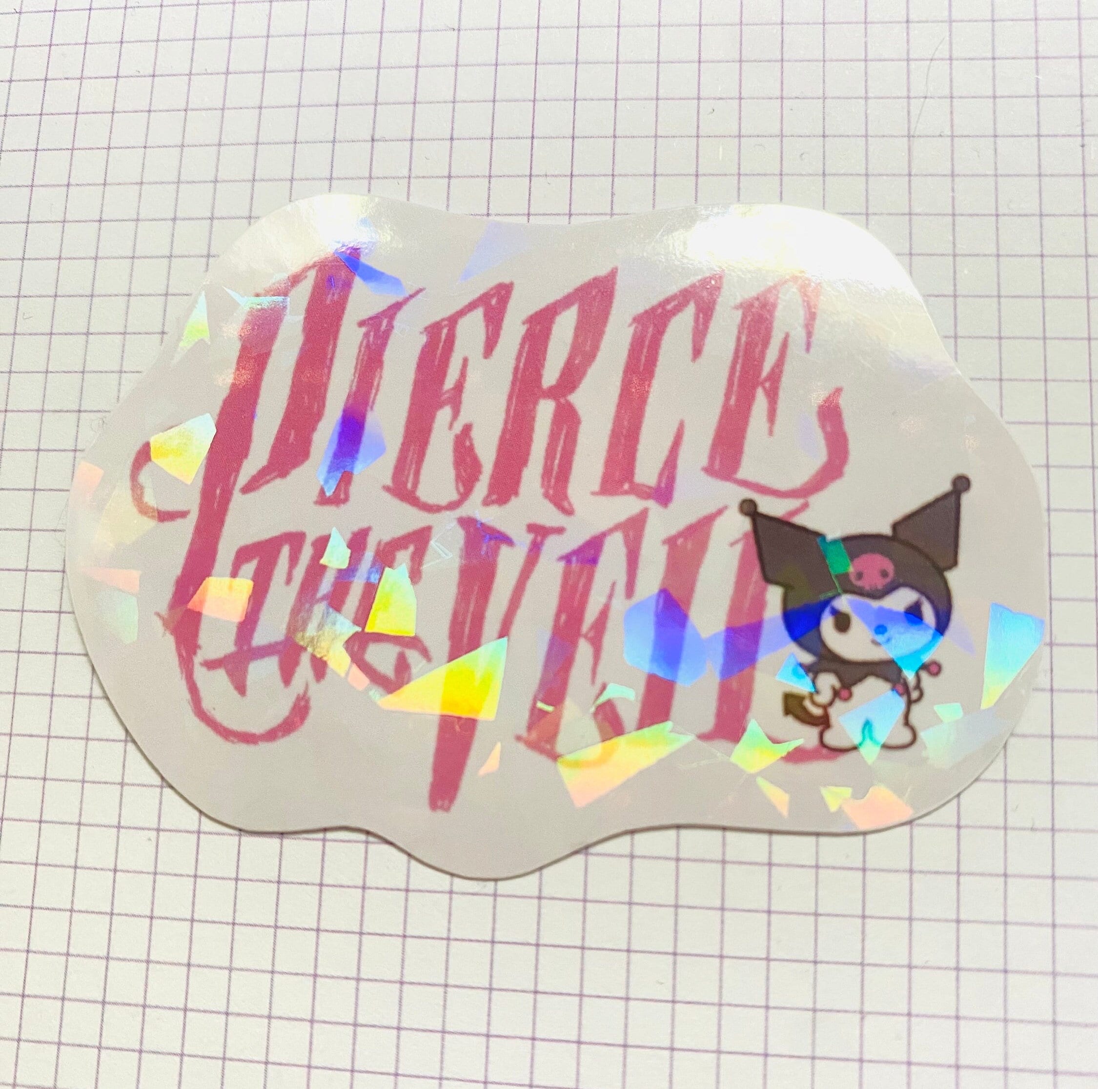 Pierce the Veil X Kuromi HOLOGRAPHIC VINYL STICKERS - Etsy