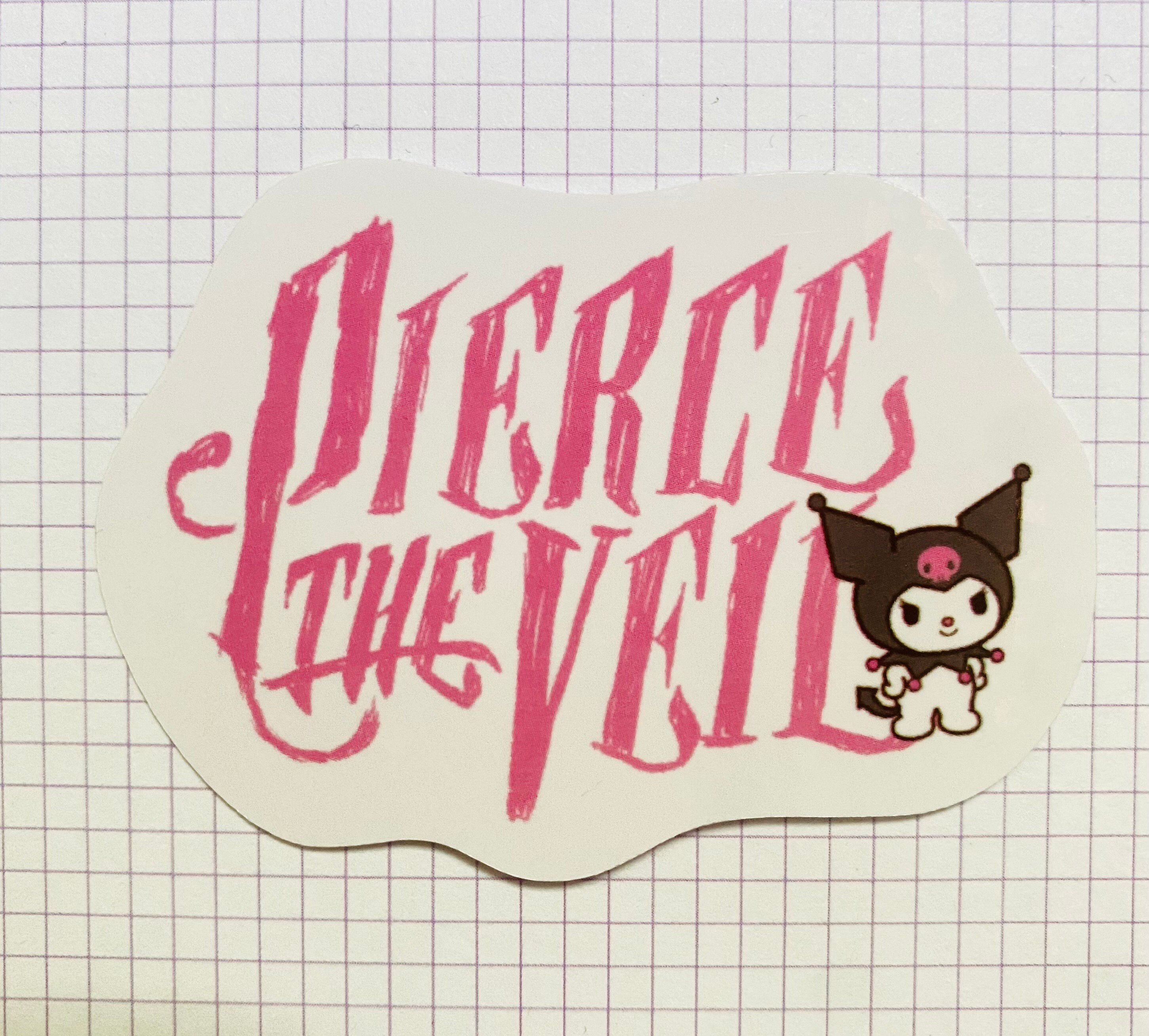 Pierce the Veil X Kuromi HOLOGRAPHIC VINYL STICKERS - Etsy