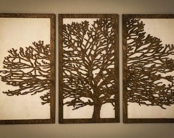 Tree Wood Wall Art | Etsy