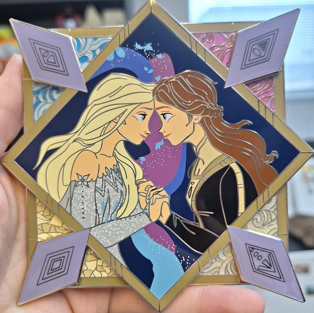 Anna and Elsa Frozen 2 Jumbo Fantasy Pin - Etsy