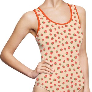 One Piece Swimsuit women Cottagecore Kawaii Strawberry | Etsy