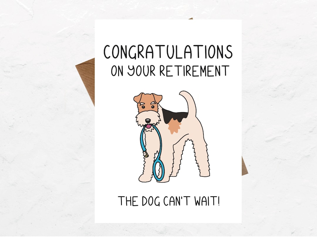 Dog Retirement Card Congratulations on Your Retirement Card Funny ...