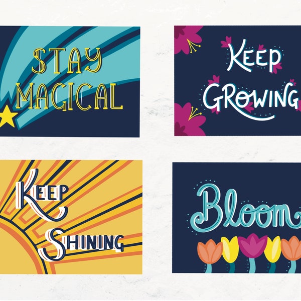 Motivational Postcards - Etsy UK