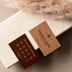 Coffee Loyalty Card Template, Coffee Rewards Card, Coffee Stamp Card ...