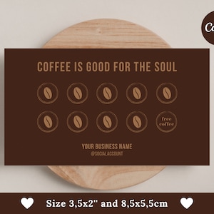 Coffee Loyalty Card Template, Coffee Rewards Card, Coffee Stamp Card ...