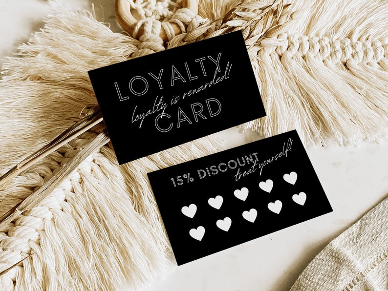 Loyalty Card Template Customer Loyalty Card Unique Business - Etsy