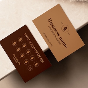 Coffee Loyalty Card Template, Coffee Rewards Card, Coffee Stamp Card ...