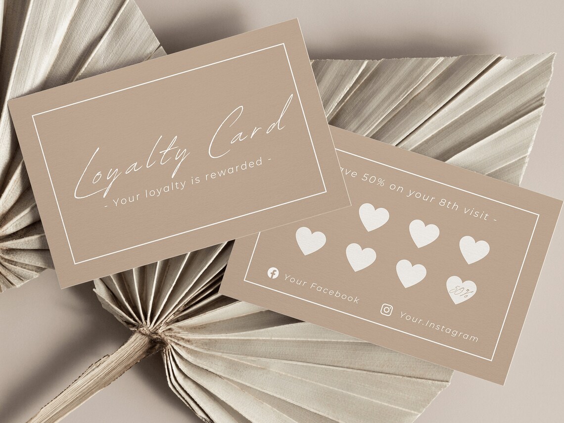 Loyalty Card Template Customer Loyalty Card Unique Business - Etsy