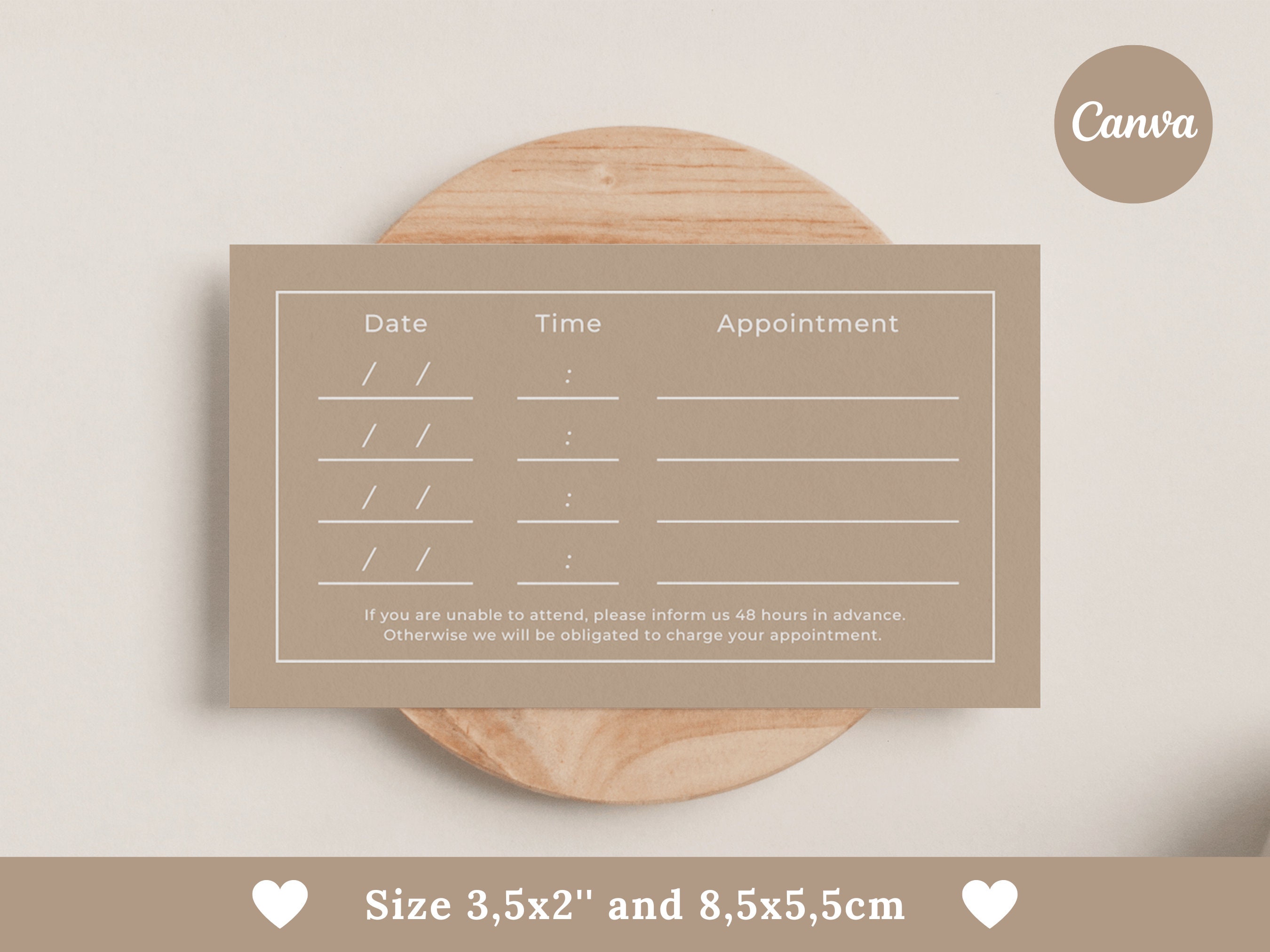 Appointment Card Template, Book Your Appointments With This Appointment ...