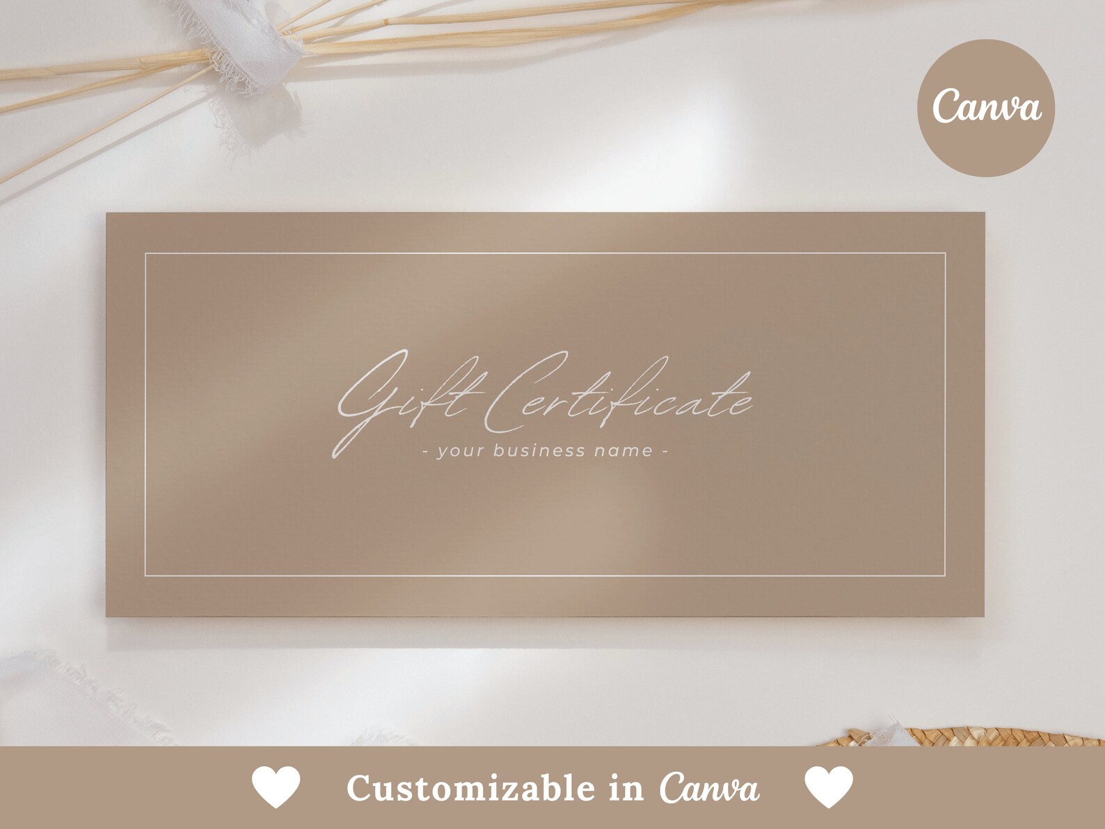 Bohemian Gift Certificate Template Voucher Template Boho - Etsy