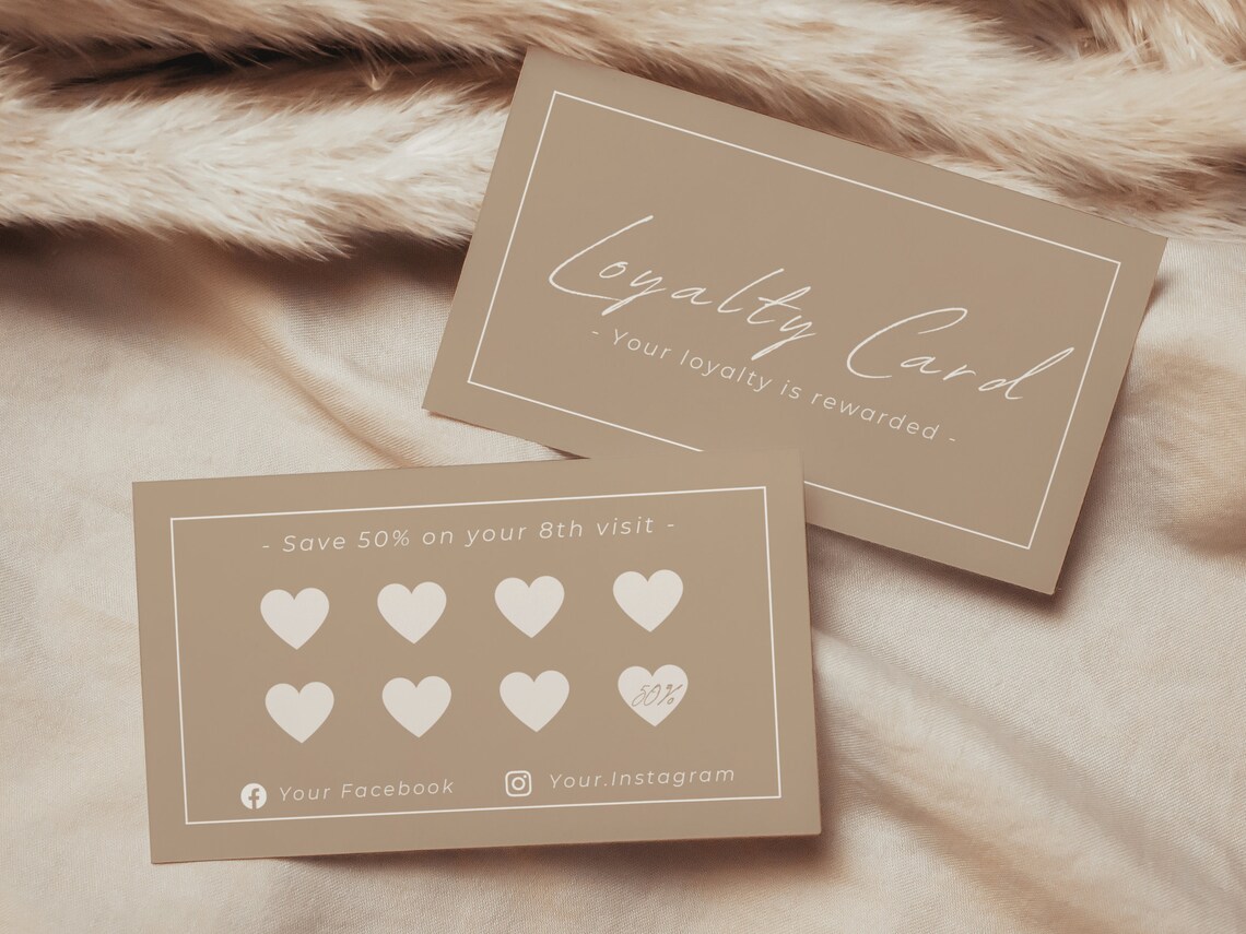 Loyalty Card Template Customer Loyalty Card Unique Business - Etsy