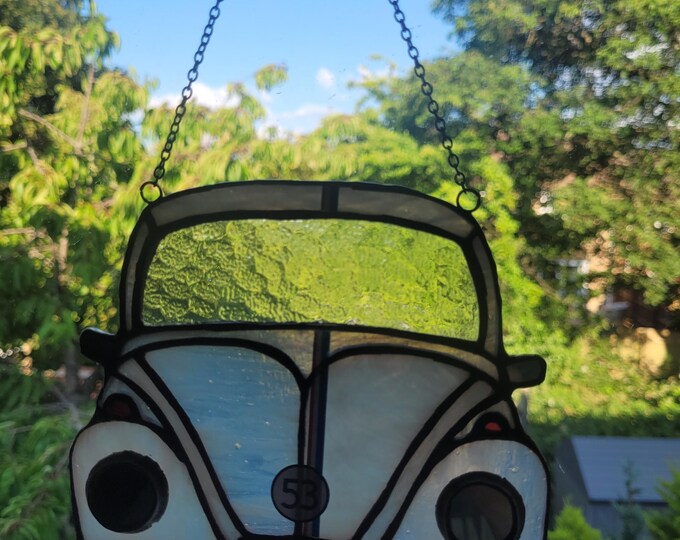 Handcrafted - Car VW Beetle Suncatcher – Intricate Tiffany Technique ...