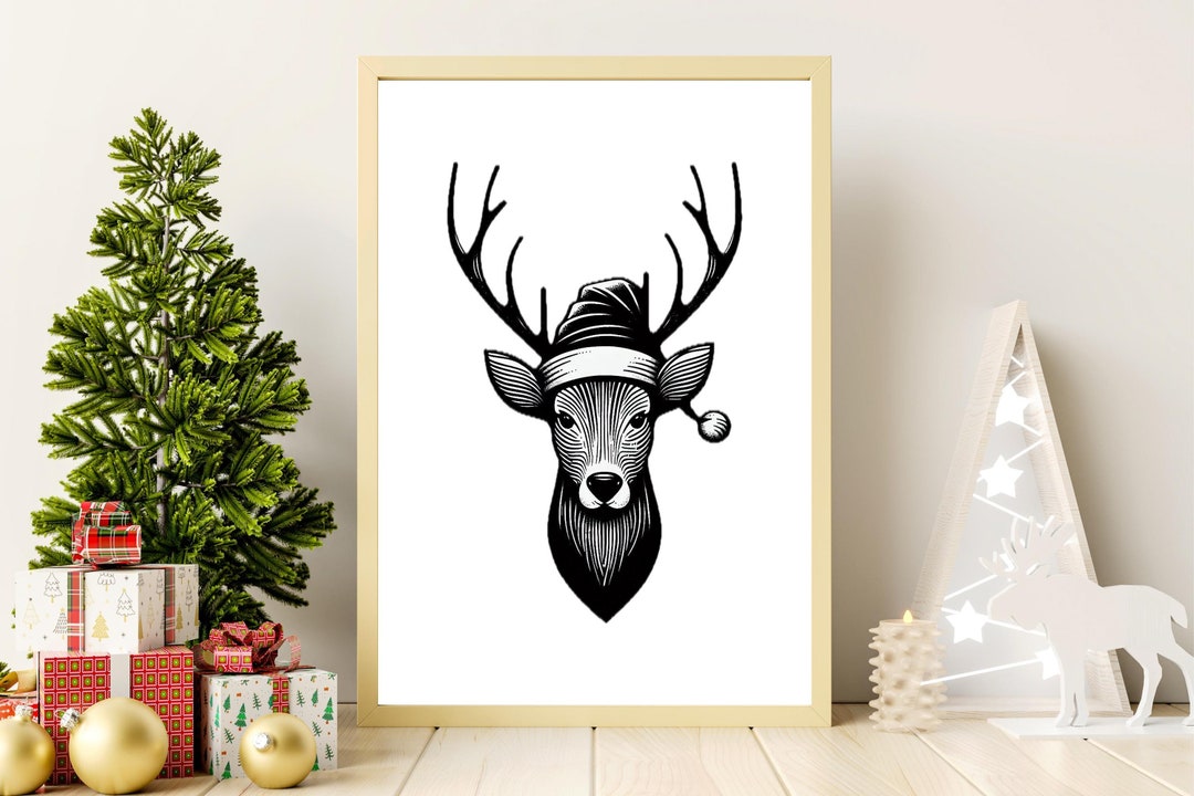 Poster RENTIER Weihnachtsmütze Weihnachtsgeschenk Merry Christmas Frohe ...