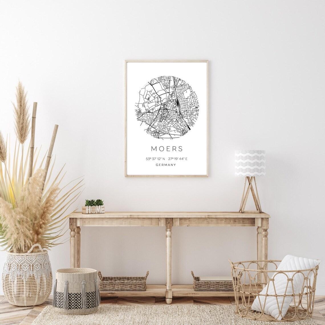 Poster MOERS STADTPLAN mit Koordinaten | Heimatstadt | Stadtposter ...