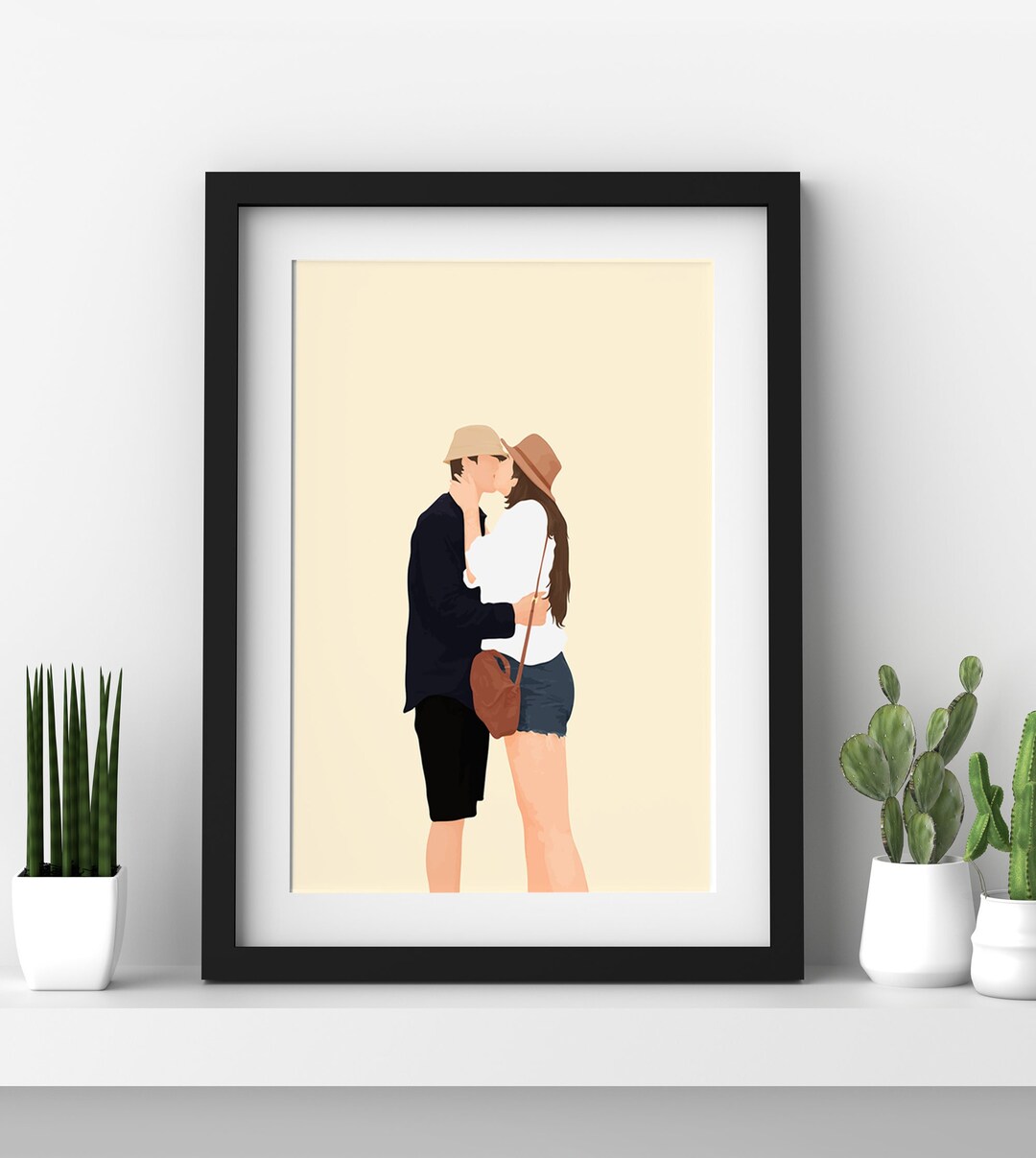 Custom Couple Portrait-personalized Portrait Gift-mothers Day Gift ...