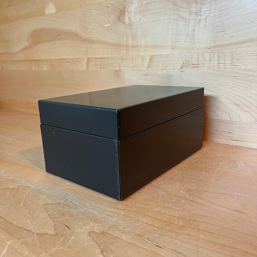 Vintage Large 3x5 Index Card File Box Midcentury Oversized Capacity ...