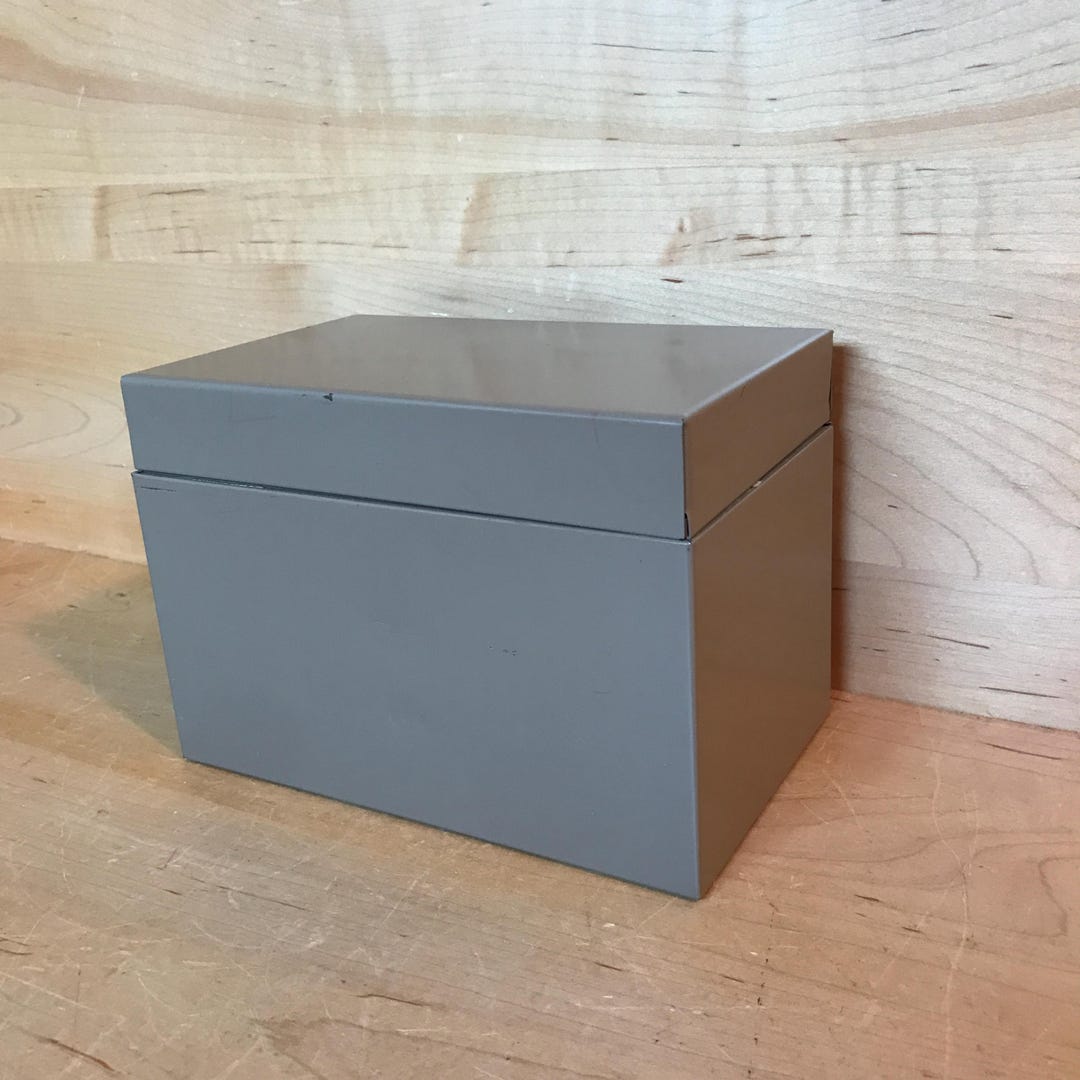 Vintage Steel 4x6 Index Card File Box Midcentury Industrial 1950s 60s ...
