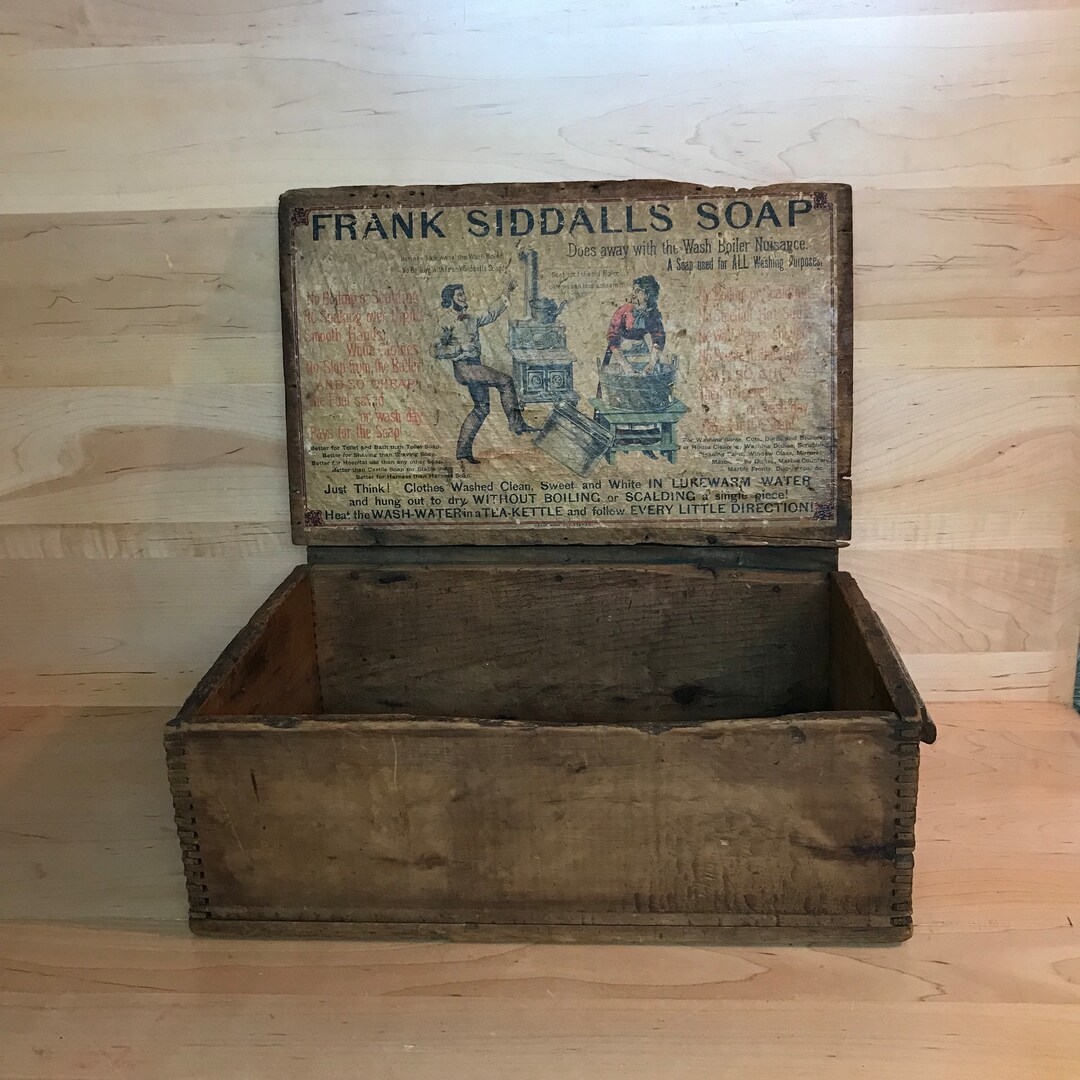 Vintage Wood Advertising Box Antique Packing Primitive Shipment Crate ...
