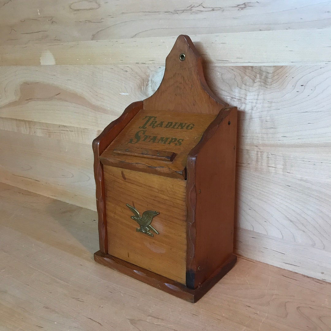 Vintage Trading Stamp Box Midcentury Green Stamps Holder Nostalgic Wall ...