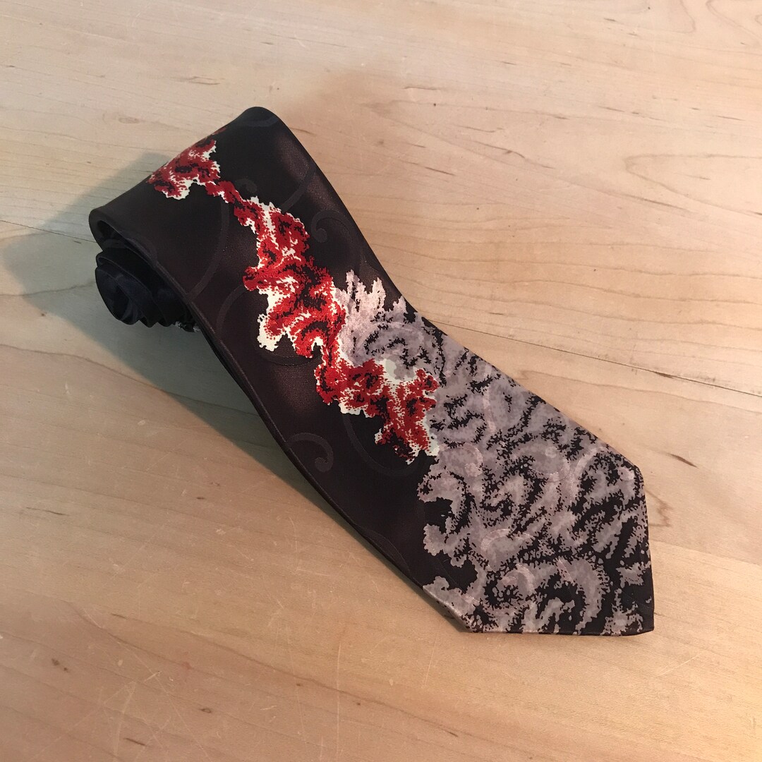 Vintage 1940s 50s Necktie Men's Retro Big Band Swing Era Silk or Rayon ...