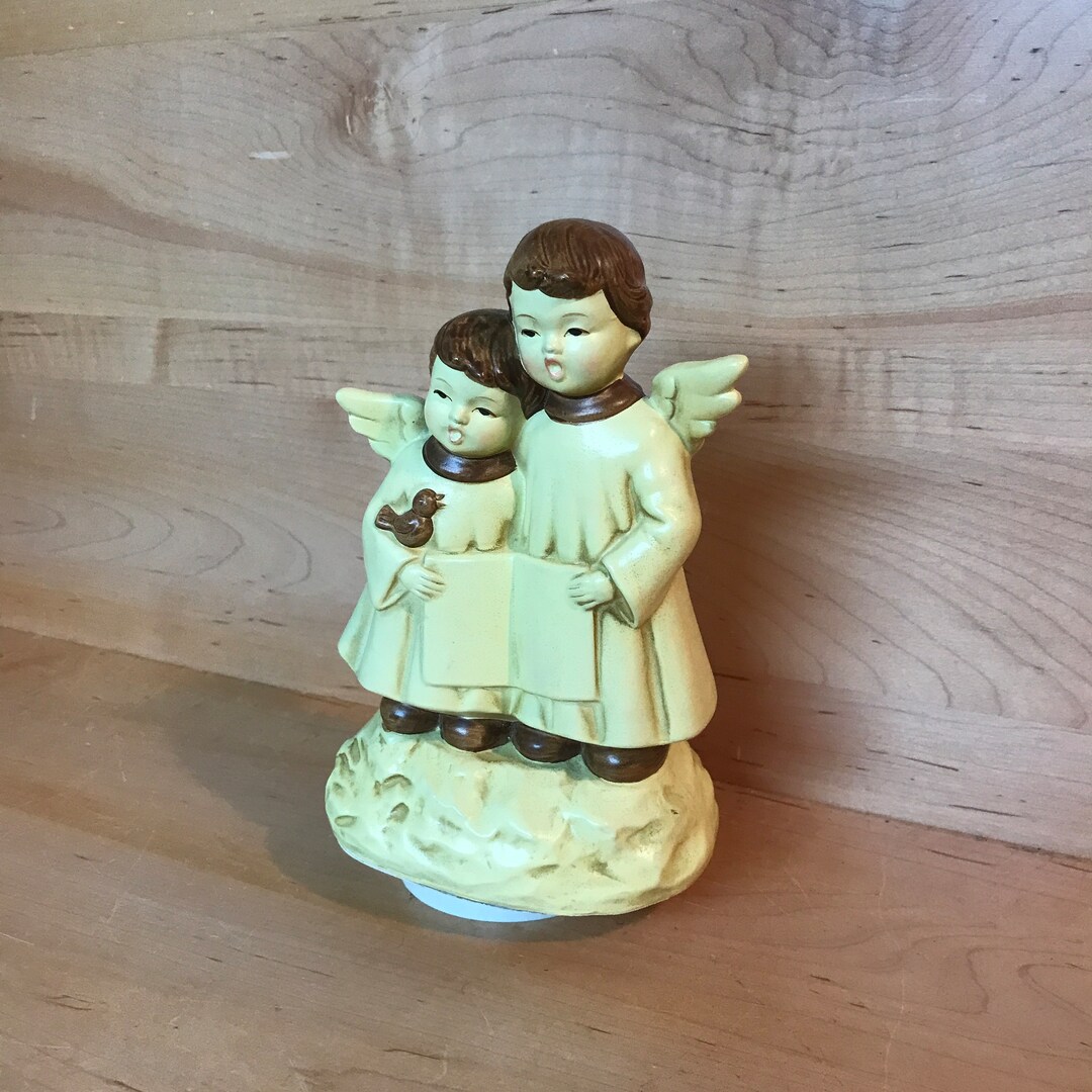 Vintage Christmas Angels Midcentury Paper Mache Musical Holiday Angel ...