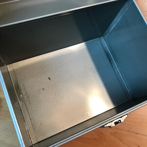 Vintage Steel File Box Midcentury 1950s Port-a-file Portable Gray Metal ...