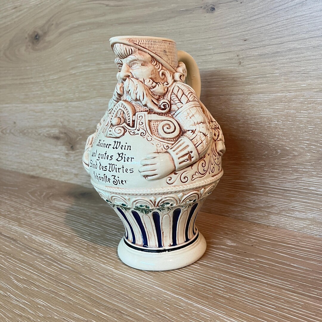 Vintage Gerz Beer Pitcher: Midcentury Ceramic Earthenware Barware ...