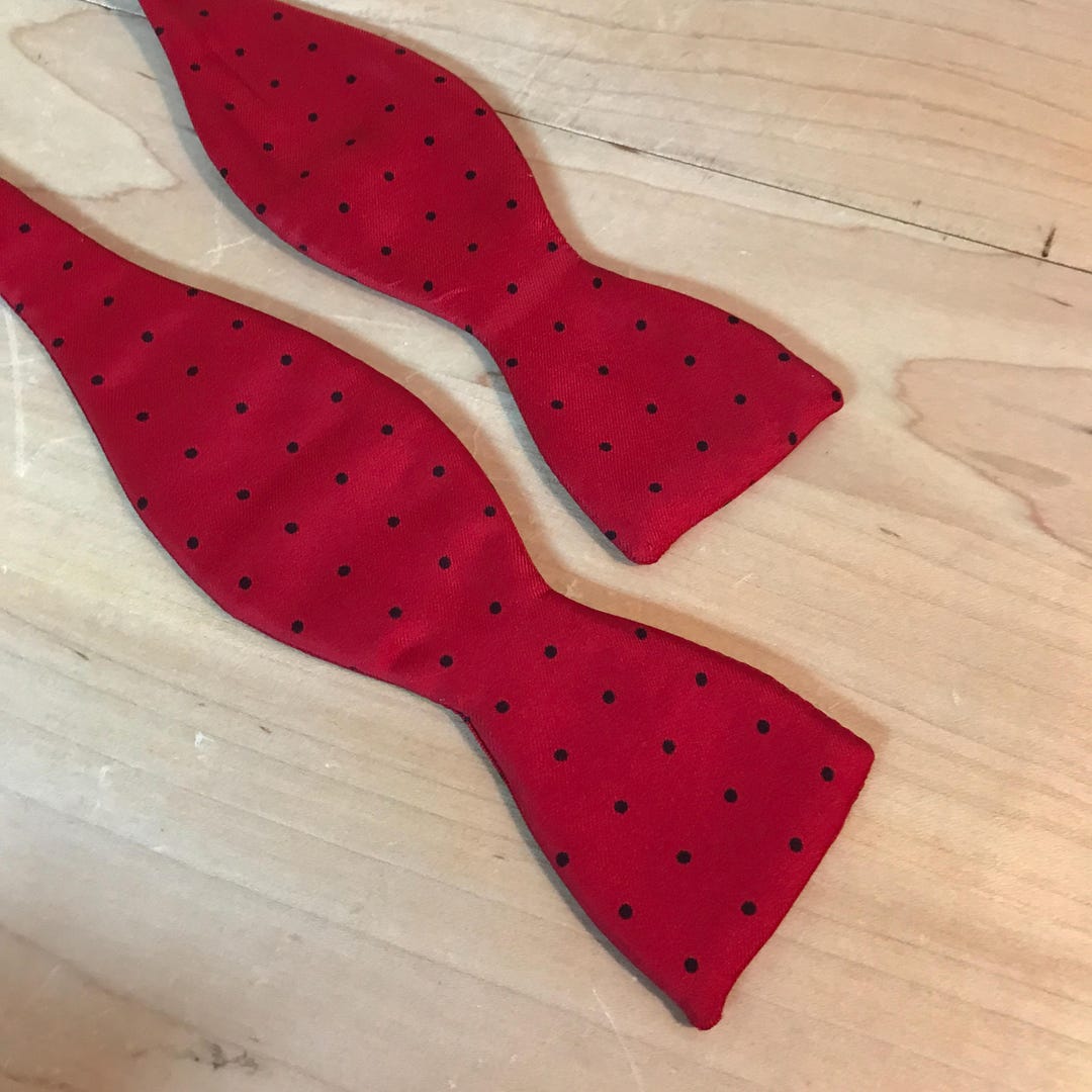 Vintage Batwing Style Bow Tie 1960s Midcentury Silk Adjustolox Self-tie ...