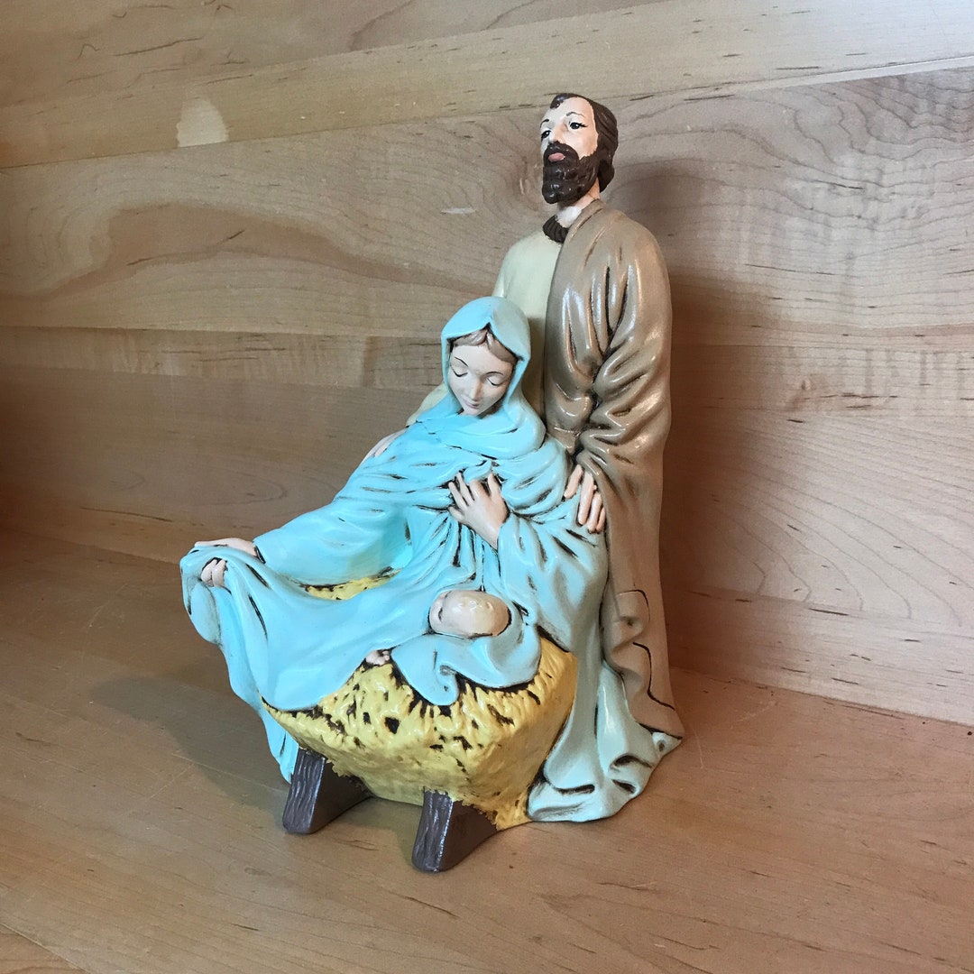 Vintage Nativity Jesus Mary and Joseph Figurine - Etsy