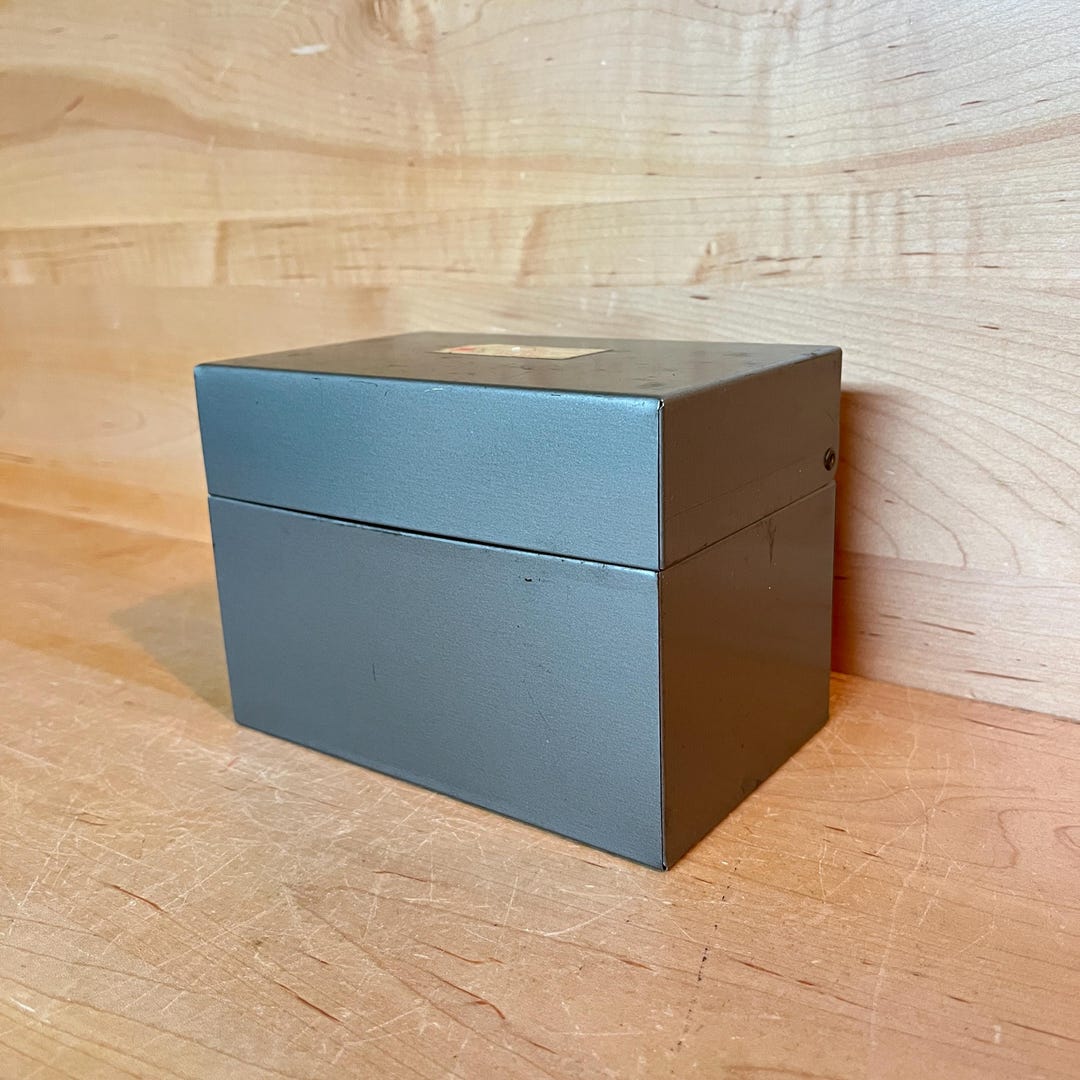 Vintage Steel 4x6 Index Card File Box Midcentury Industrial 1950s 60s ...