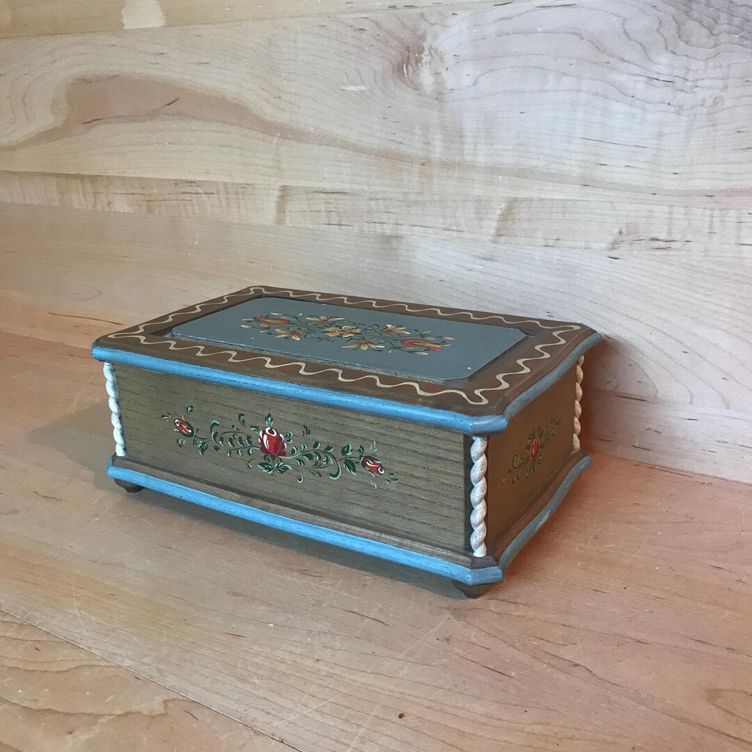 Vintage Anri Reuge Musical Jewelry Box 1960s 70s Midcentury Hand ...