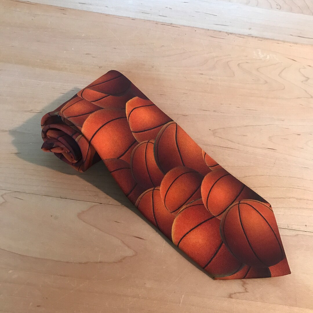 Vintage Ralph Marlin Basketball Tie Just Balls Basketballs Necktie ...