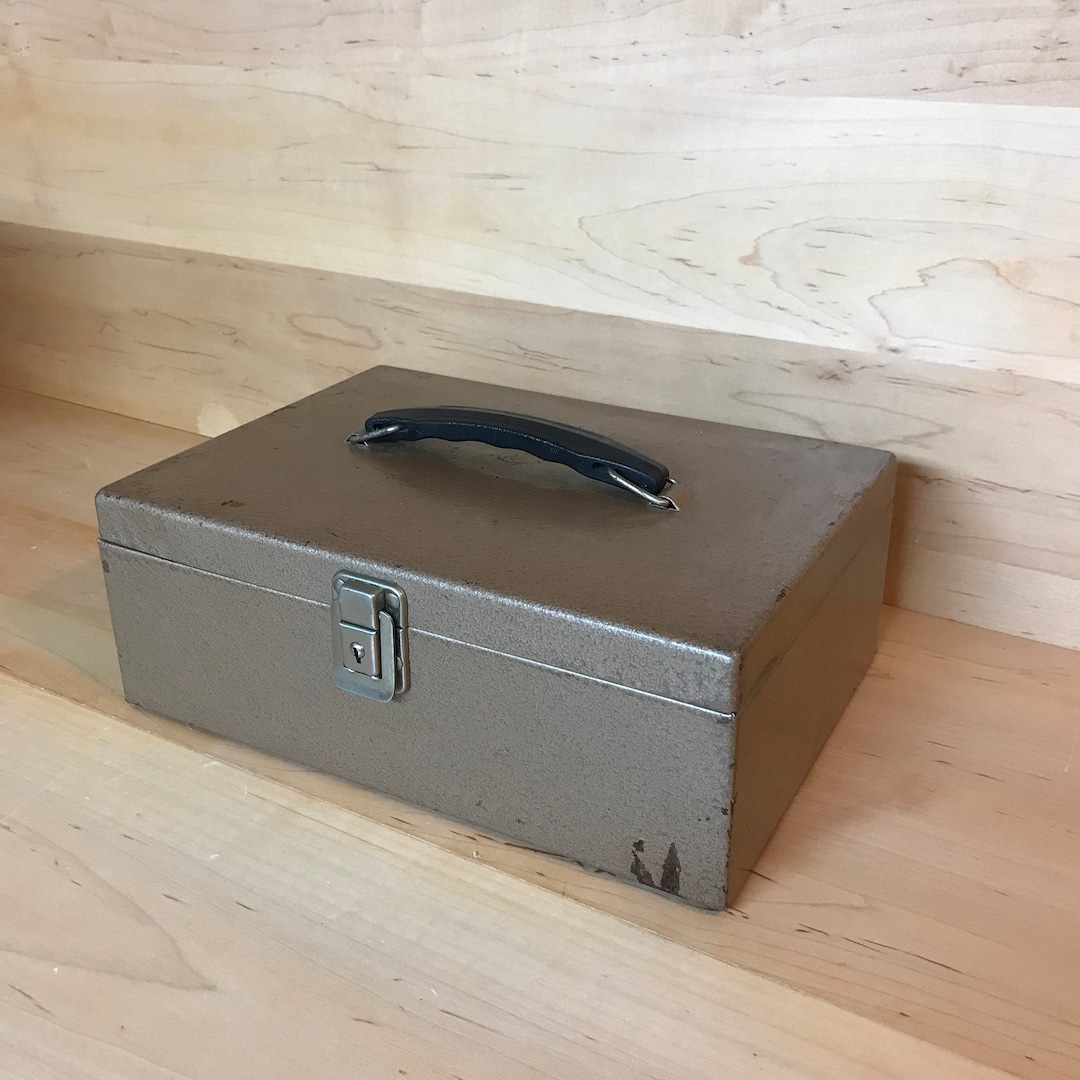 Vintage Metal Document Box Midcentury Industrial 1950s Copper Tone ...