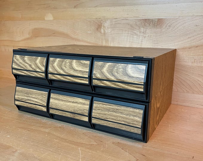 Vintage 1970s 80s Audio Cassette Tape Storage Cases Retro 3-drawer ...