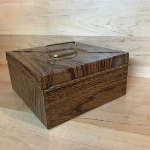 Vintage Metal Check File Box Midcentury Industrial 1960s Wood-look ...