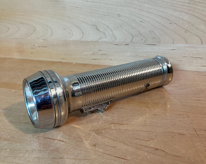 Vintage Chrome Flashlight Midcentury Rayovac Sportsman - Etsy