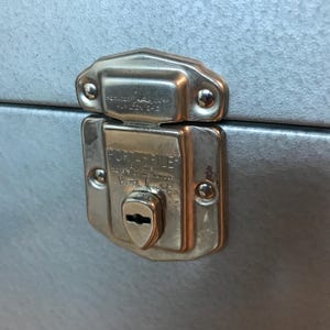 Vintage Steel File Box Midcentury 1950s Port-a-file Portable Gray Metal ...