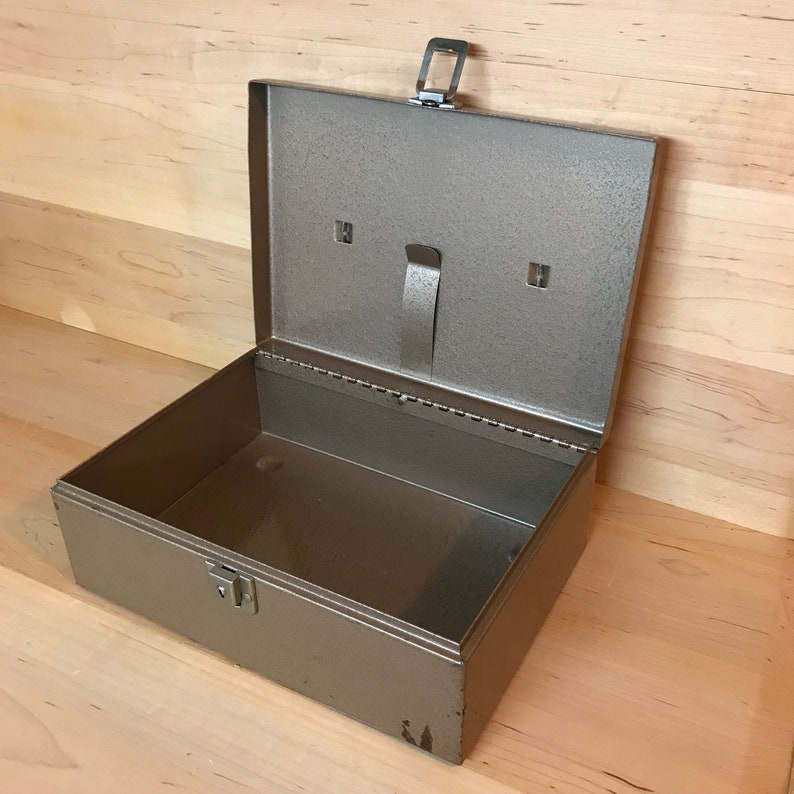 Vintage Metal Document Box Midcentury Industrial 1950s Copper Tone ...