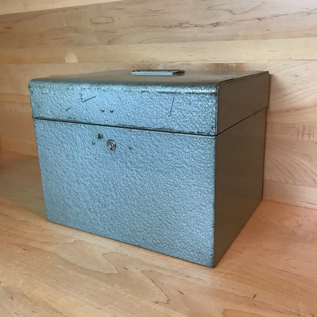 Vintage Steel File Box Midcentury 1950s Portable Metal Document Case - Etsy