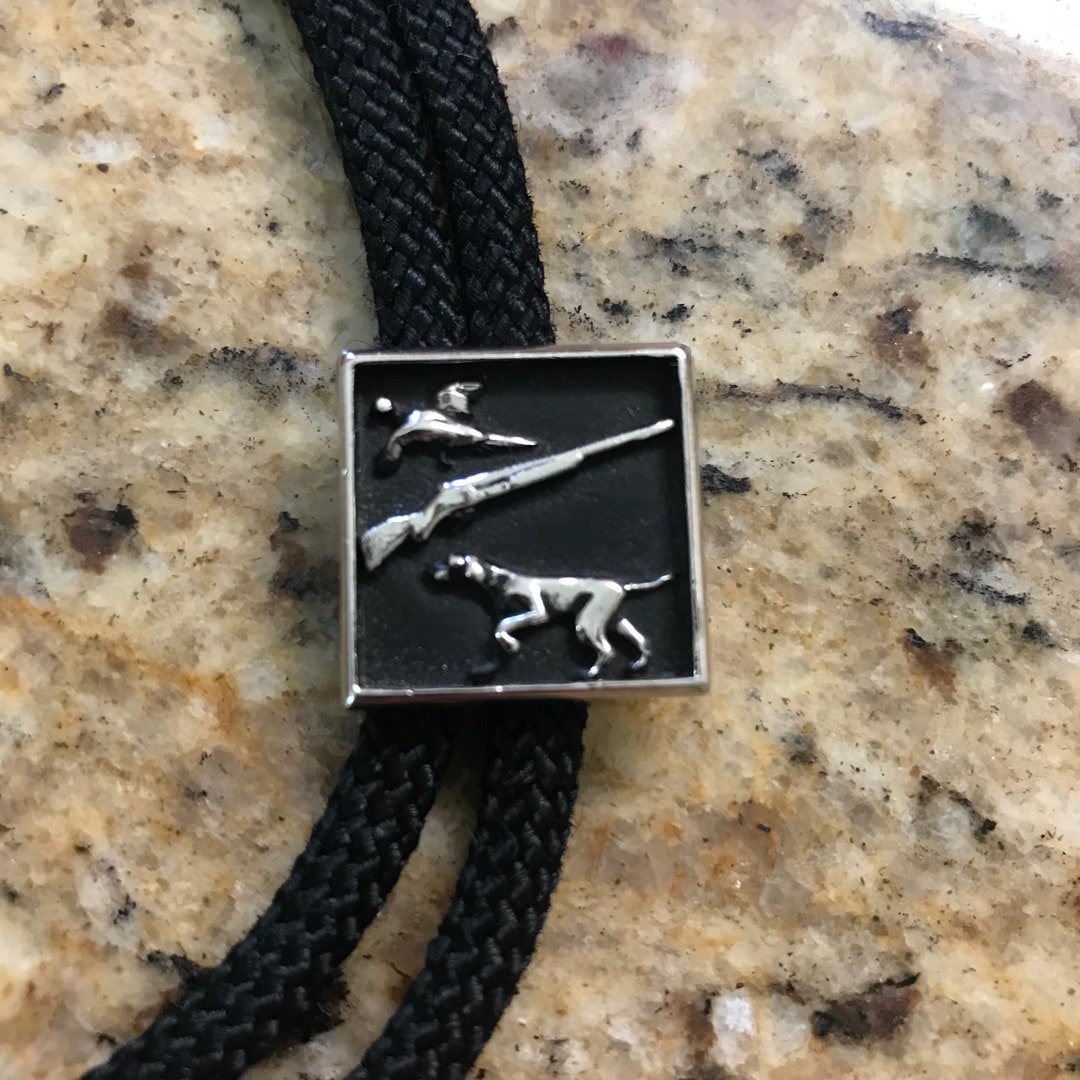 Vintage Swank Bolo Tie Midcentury Men's String Tie Hunting Theme ...
