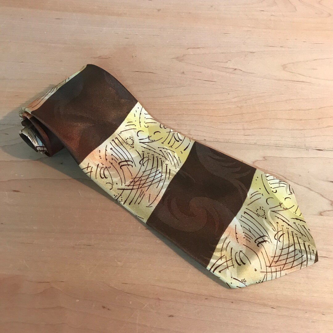 Vintage 1940s 50s Necktie Men's Retro Big Band Swing Era Silk or Rayon ...