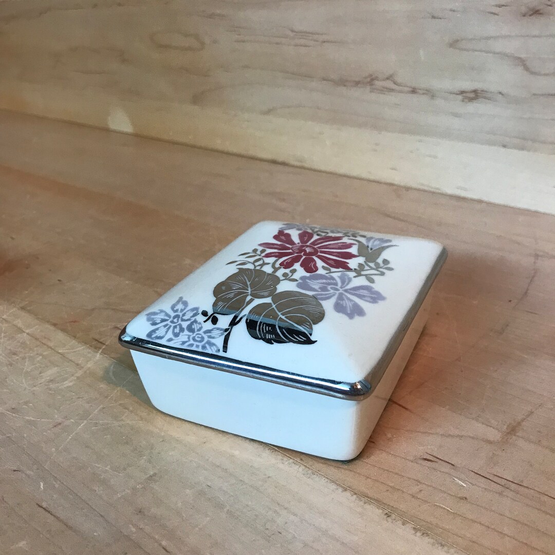 Vintage Porcelain Cigarette Box Dresser Trinket Box - Etsy