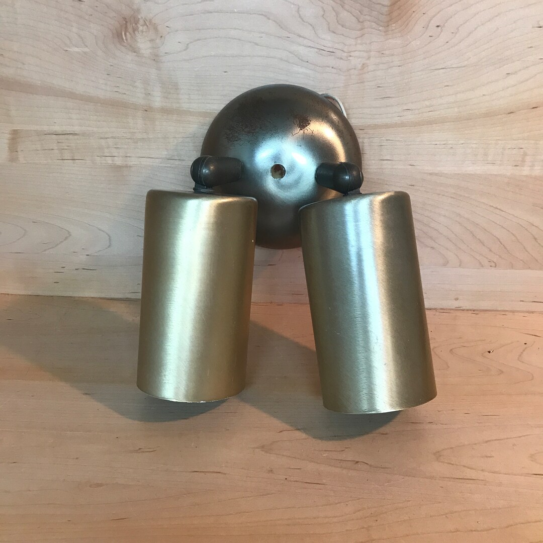 Vintage MCM Double Spotlights Midcentury Brass Wall or Ceiling Flush ...