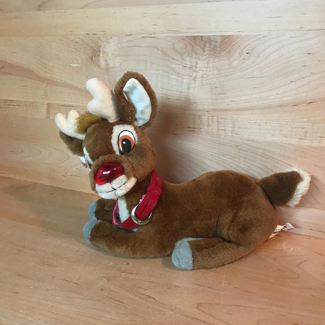 Vintage Rudolph Plushy Midcentury Red-nosed Reindeer Holiday Christmas ...